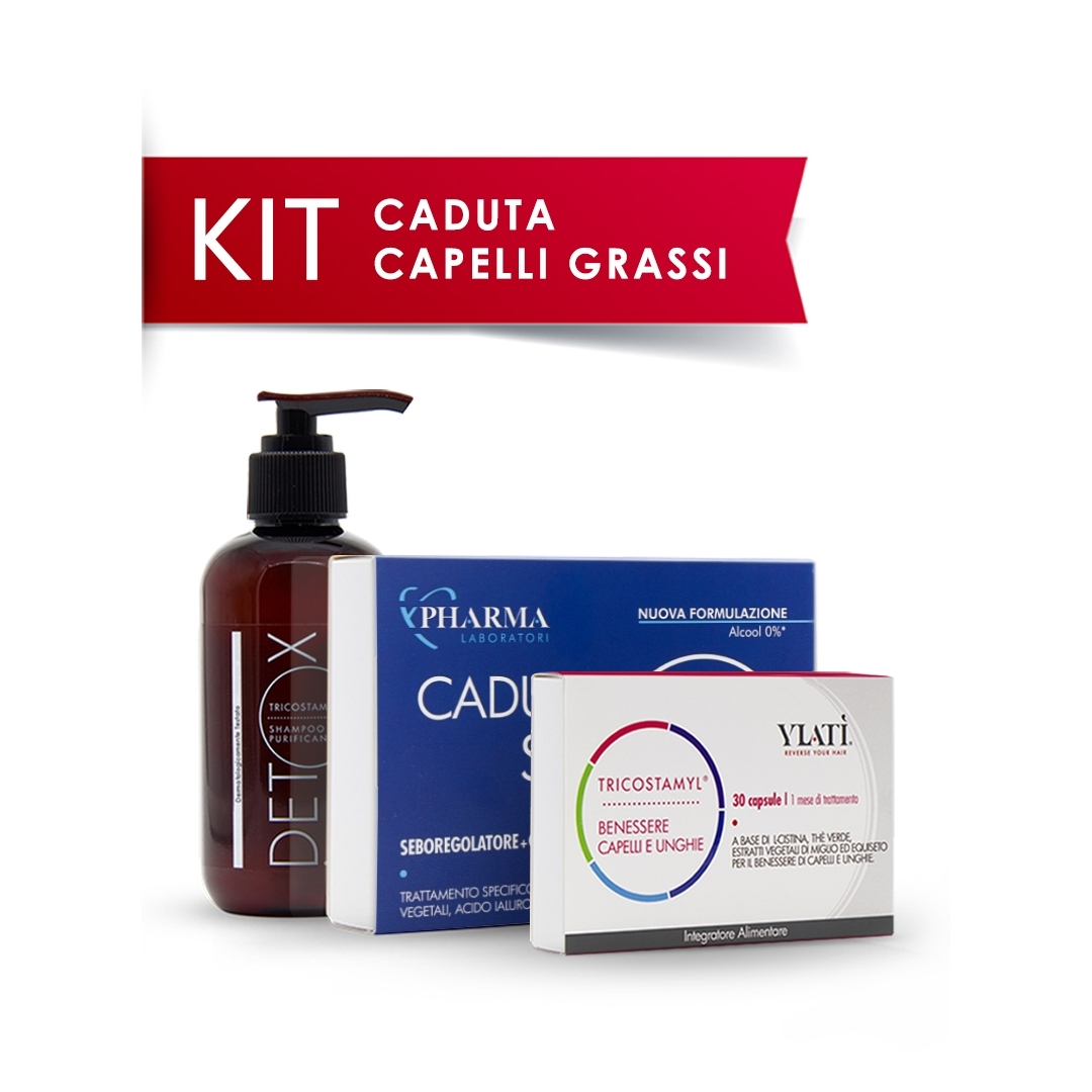 Kit Trattamento Completo per la Caduta dei Capelli Grassi Esigenze Anti ...